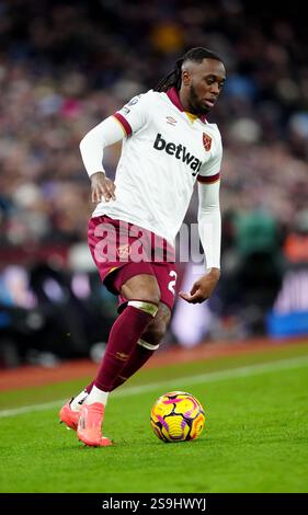 West Ham United's Aaron Wan-Bissaka during the Premier League match at ...