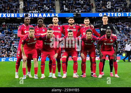 Real Sociedad starting eleven before during La Liga game between Real ...