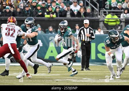 Philadelphia Eagles' DeVonta Smith runs a drill during practice at NFL ...