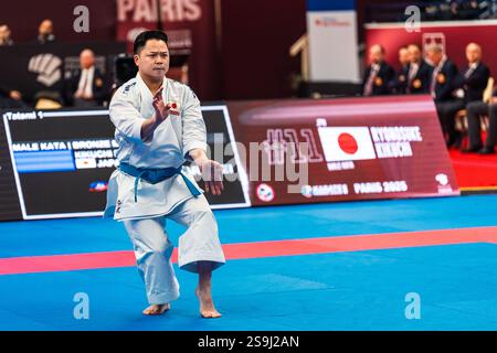 Ryonosuke Kikuchi (JPN) Male Kata bronze medal match during the Paris ...