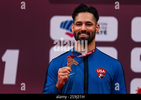 Ariel Torres Gutierrez (USA) Male Kata bronze medal match during the ...