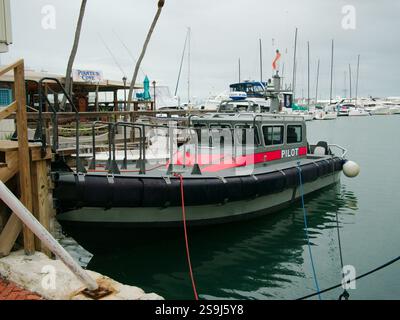Red and gray Pilot Boat docked in Located in Key West's Historic ...
