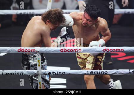 (L to R) Jin Sasaki, Shoki Sakai (JPN), JANUARY 24, 2025 - Boxing : OPBF & WBO Asia Pacific ...