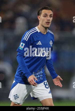 Maxence Caqueret of Como 1907 reacts during the Serie A 2025/2026 ...
