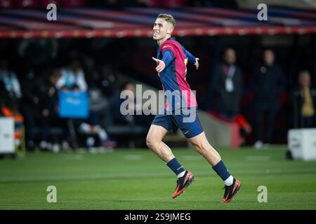 Fermin LOPEZ of Barcelona celebrates his goal during the Spanish ...