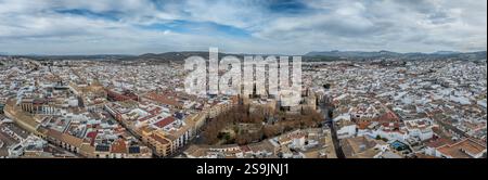 Aerial view of Lucena, Spanish city in Andalucia famous for furniture ...