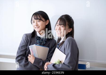 Portraits of junior high school students Stock Photo - Alamy