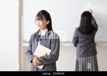 Portraits of junior high school students Stock Photo - Alamy