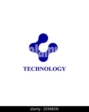 abstract blue tech Logo Design, technology logo design vector ...