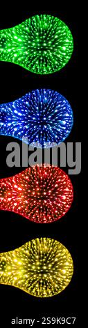 Decorative festive Infinity 3D Firework light bulb Stock Photo - Alamy