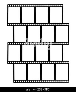 blank celluloid photo film strip on white Stock Photo - Alamy
