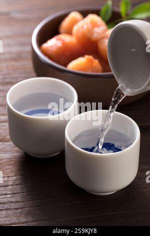 Sake and Karashi Mentaiko ( Spicy cod roe Stock Photo - Alamy