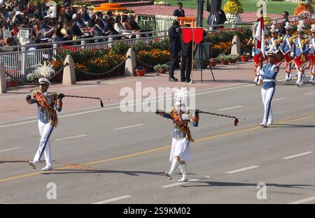 New Delhi, India. 26th Jan, 2025. A tableau of Punjab seen at Kartavya ...