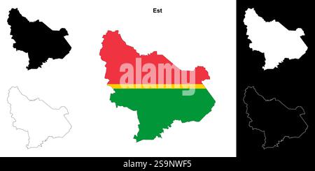 Est region outline map set Stock Vector Image & Art - Alamy