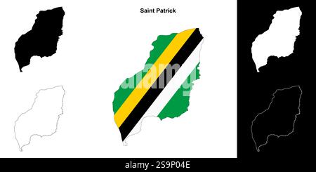 Saint Patrick parish outline map set Stock Vector Image & Art - Alamy