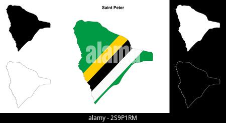 Saint Peter parish outline map set Stock Vector Image & Art - Alamy