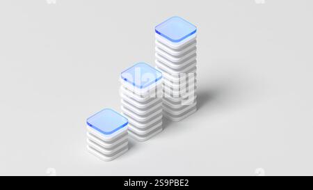 Abstract 3D multi colored illustration Stock Photo - Alamy