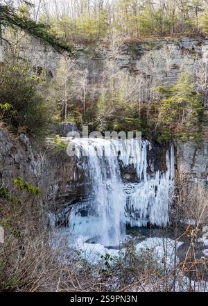 Lula Lake Land Trust, Lookout Mountain, Georgia. Long spikes of icicles ...
