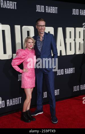 Mircea Monroe and Stephen Merchant at the 'Jojo Rabbit' film premiere ...