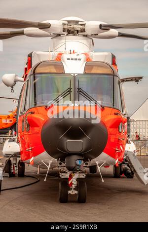 Leonardo AW101 'ZZ105', Farnborough International Airshow, Hampshire ...
