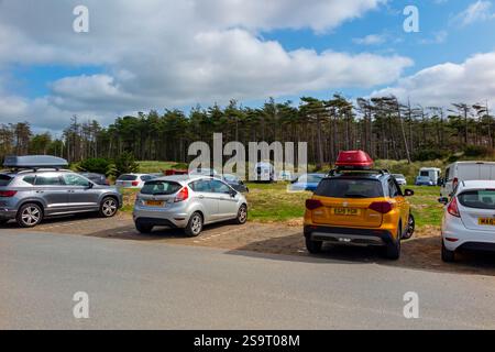 Public car park behind Traeth Llanddwyn a beach near Newborough ...