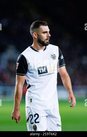 Luis Rioja of Valencia CF during the La Liga EA Sports match between FC ...