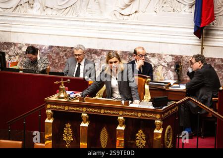 Yael Braun-Pivet, President of the National Assembly during a session ...