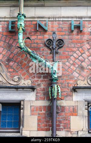 Decorative drainage pipe in Copenhagen in Denmark Stock Photo - Alamy