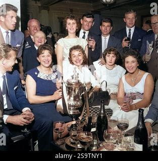 Wolverhampton Wanderers footballer George Showell celebrates the 1960 ...