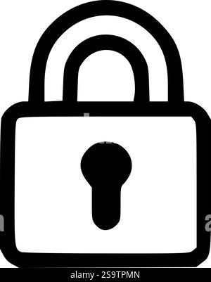 Digital padlock icon simple vector. Lock code. Unlock secure Stock ...