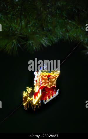 Symbol of Christmas - reindeer pulled in a sleigh with beautiful ones ...