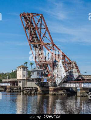 Tampa Railroad Bridge - Hillsborough River Railroad bascule Bridge ...