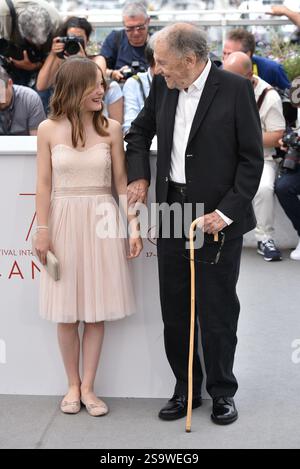 Fantine HARDUIN, Jean-Louis TRINTIGNANTHAPPY END photocall at the 70th ...