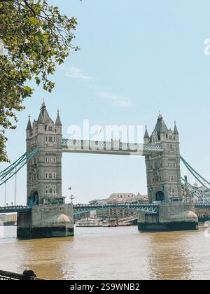 A photograph of Tower Bridge in London, one of the city's most iconic ...