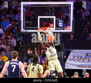 January 25, 2024: Wake Forest guard Juke Harris (2) goes up for layup ...