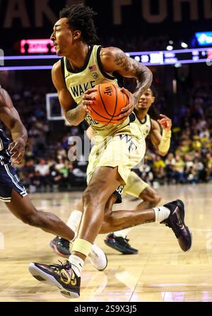 Wake Forest guard Juke Harris celebrates after scoring against North ...