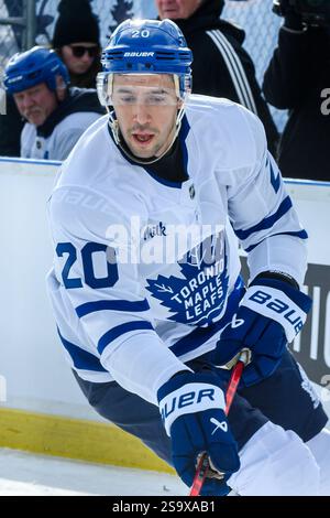 Close up outdoor portrait of hockey player in a snow storm Stock Photo ...