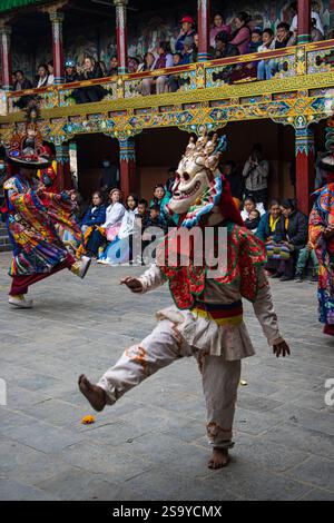 Skeleton Cham Dancers perfrom Thur-Dhag, the Dance of Liberation of ...