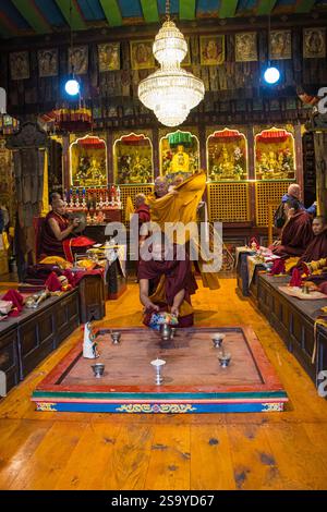 Monks of Chiwong Monastery, Solu, Nepal Stock Photo - Alamy
