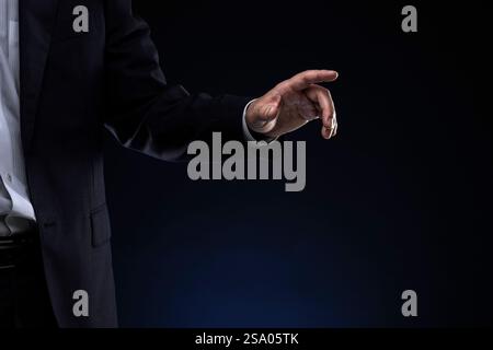 Man's hand in suit Stock Photo - Alamy