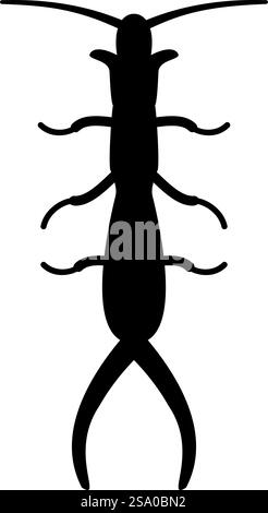 Earwig icon black color vector illustration image flat style simple ...