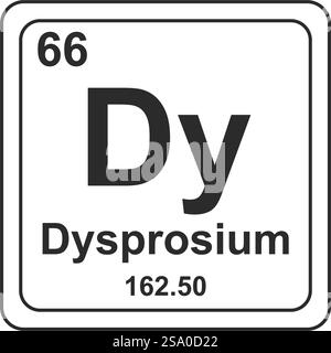 Dysprosium Chemical Symbol Stock Vector Image & Art - Alamy