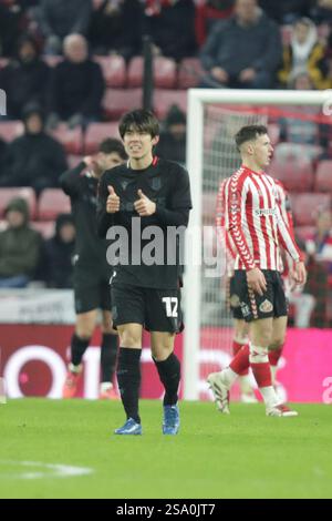 Tatsuki Seko of Stoke City - Sunderland v Stoke City, The Emirates FA ...