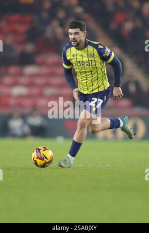 Alex Mowatt of West Bromwich Albion passes the ball during the Sky Bet ...