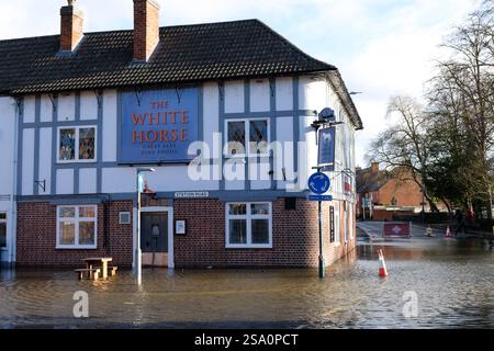 flooding in quorn leicestershire Stock Photo - Alamy