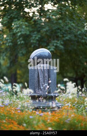 Letna Park, large public park on the Letna hill above Vltava river in ...
