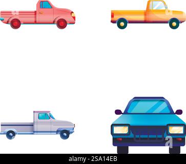 White and blue color of off road 4 car monoline art design Stock Vector ...