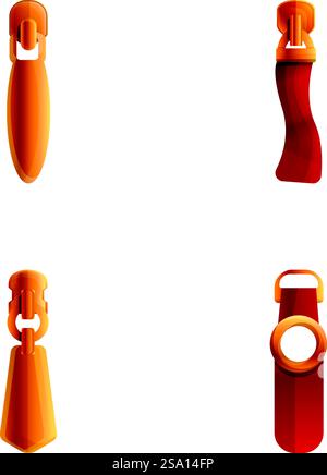 bag zipper puller cartoon vector illustration Stock Vector Image & Art ...