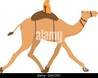 Run camel festival icon cartoon vector. Sport running. Traditional ...