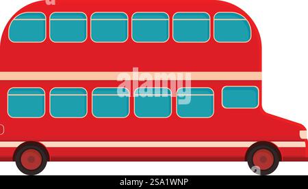 Visitor tourist red bus icon cartoon vector. London city. British ...